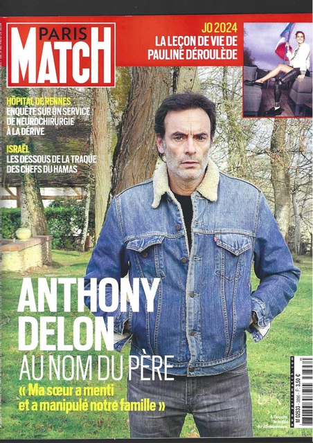 PARIS MATCH-04 JANVIER 2024-Anthony DELON/Pauline DEROULEDE/Vincent ...