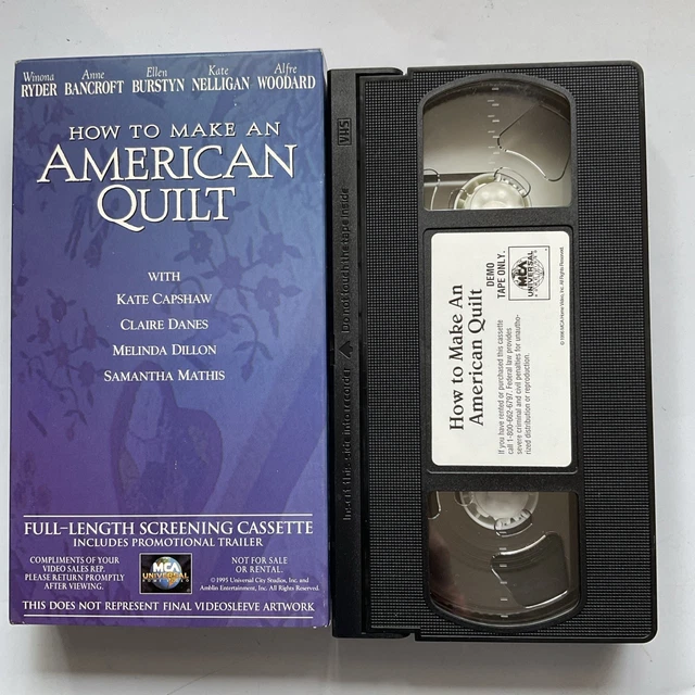HOW TO MAKE an American Quilt 1996 VHS SCREENER Promo Copy DEMO Winona ...