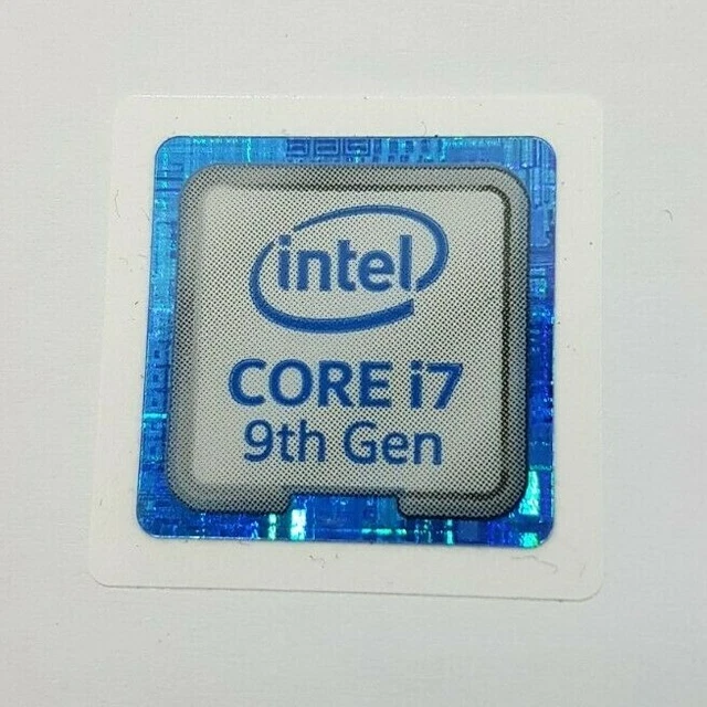ORIGINAL GENUINE &INTEL Core i7 9th Gen" - Logo - Case Sticker / Label ...