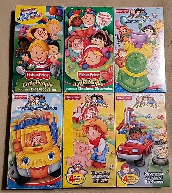 FISHER PRICE LITTLE People VHS LOT Volumes 1-4, 1, 2, 3, 4, Discovering ...