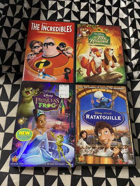 DISNEY DVD LOT 4: Princess The Frog Ratatouille Fox And The Hound Incredibles £8.64 - PicClick UK