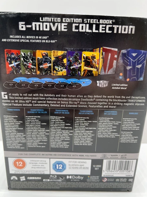 TRANSFORMERS 6 MOVIE Steelbook Collection [Blu-Ray] Limited Edition ...