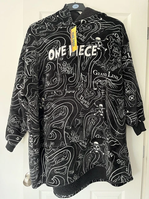 NEW- ONE PIECE Netflix L/XL Snuddie Primark Black Oversized Hoodie ...