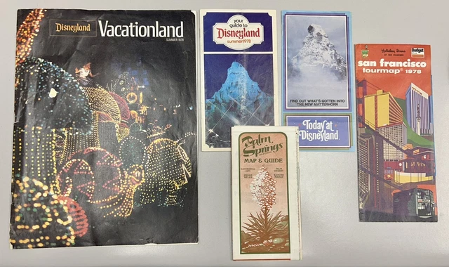 5 VINTAGE SUMMER 1978 DISNEYLAND VACATIONLAND MAGAZINE Map Guide £55.76 ...