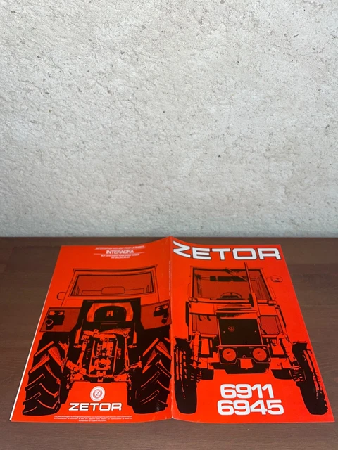 BROCHURE PROSPEKT PROSPECTUS TRACTEUR ZETOR 6911/6945 tractor-traktor-ursus-ih EUR 9,99 ...