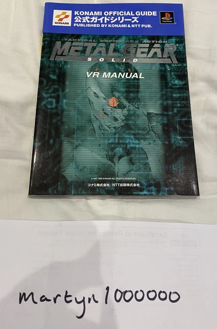 METAL GEAR SOLID Integral VR Manual Konami Official Guide Japan Special ...