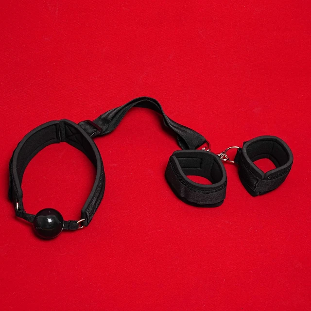 Bdsm Bondage Nylon Sm Kit Slave Neck Collar Handschellen Mundknebel