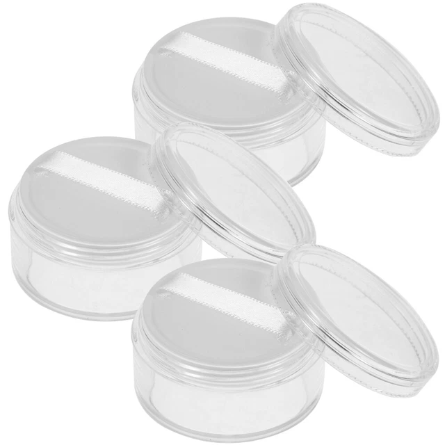 3PCS MINI LOOSE Powder Boxes Bottle Subpackage Case with Puff £6.93 ...