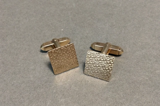 9 CARAT YELLOW Gold Cufflinks Bullet Back Fully Hallmarked London 8.45g ...
