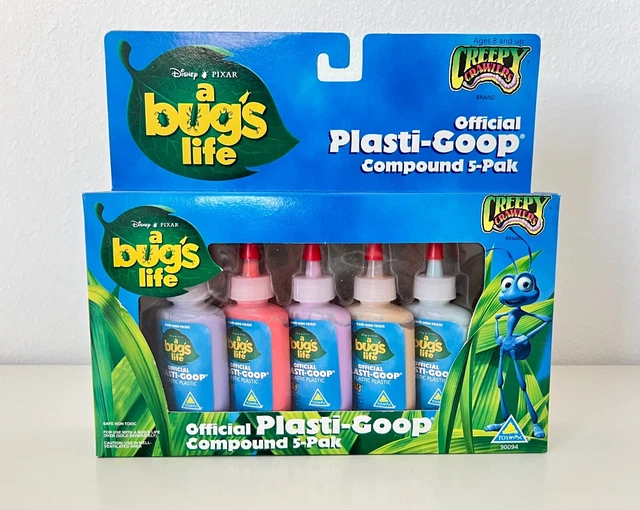 1998 DISNEY PIXAR A Bug's Life Toymax Creepy Crawlers Plasti-Goop 5-Pak ...