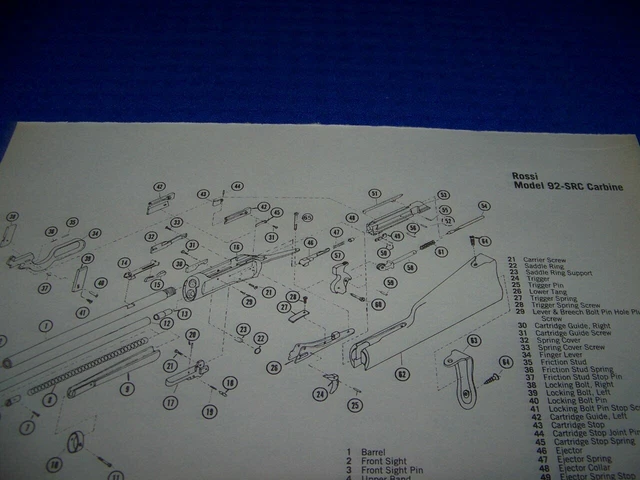 ROSSI 92-SRC CARABINA & Ruger 44 Carabina Magnum... Vista Leggenda ...