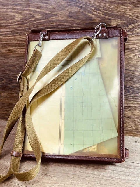 SOVIET RUSSIAN ARMY Military Pilot Tablet with Map and Flight Paths ...