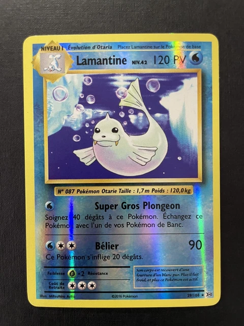 CARTE POKÉMON LAMANTINE 29/108 Reverse XY12 Évolutions FR EUR 7,00 ...