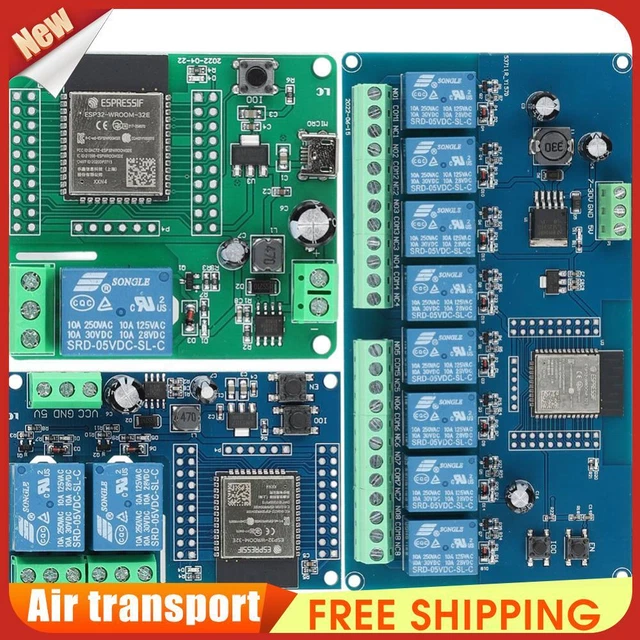 ESP32 ESP32-WROOM DEVELOPMENT Board 1/2/8 Channel ESP32 WIFI BT BLE Relay Module £8.20 - PicClick UK