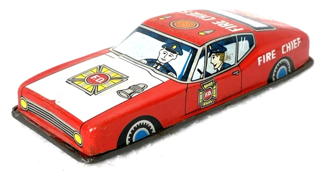VINTAGE JAPAN LITHOGRAPH Friction Tin Toy Car,Metal,Fire(Department ...