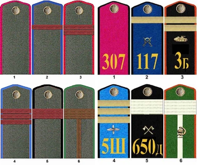 SETS OF SHOULDER board rank lace surplus Soviet Army good for WW2 to ...