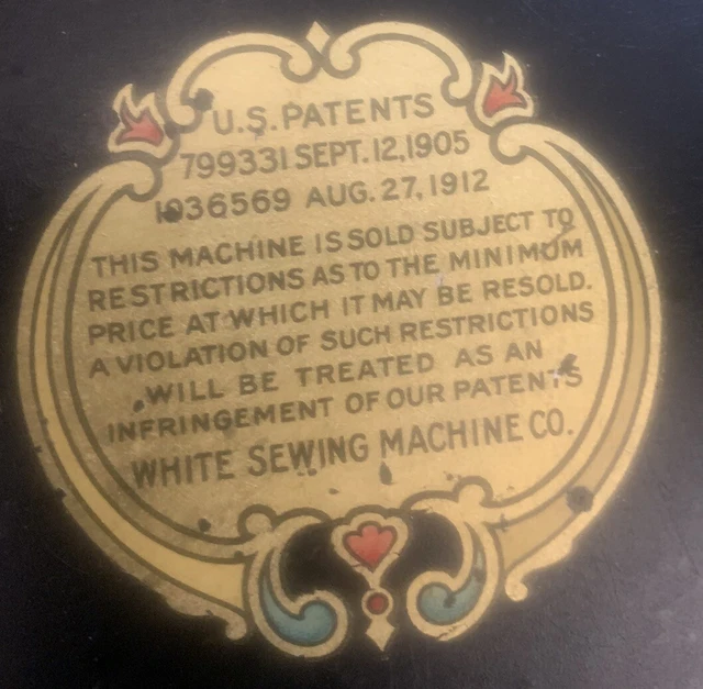 ANTIQUE SEEING MACHINE Rare White Sewing Machine For Display Or ...