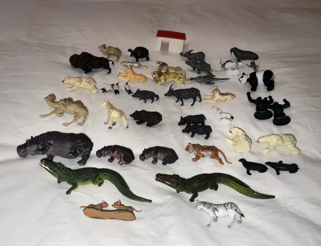 BRITAINS 1960’S/70’S PLASTIC Farm/Zoo Animals/Crocodile/Hippo/Bison ...