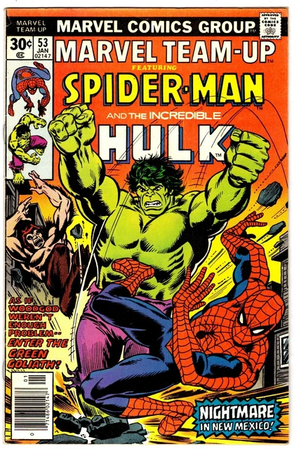 MARVEL TEAM-UP #53 --1976 Marvel (fn) Spider-Man & Incredible Hulk EUR ...
