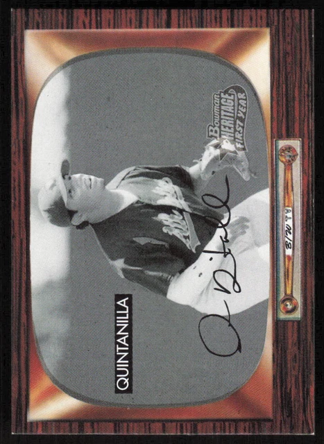 2004 BOWMAN HERITAGE noir et blanc #273 Omar Quintanilla année dernière ...