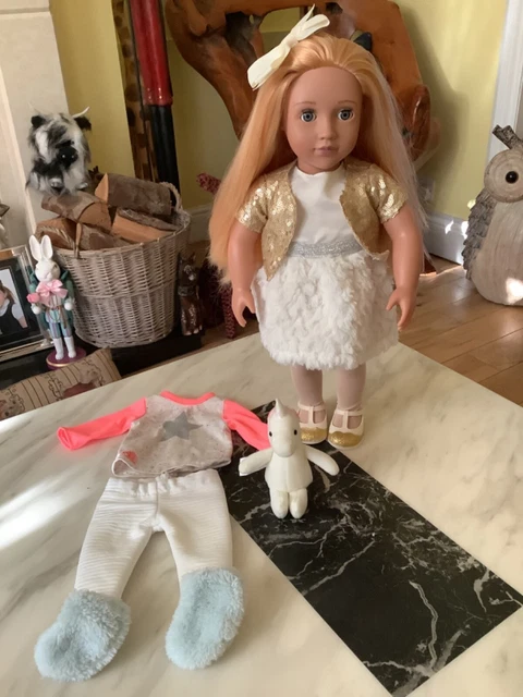 OUR GENERATION DOLL Hope original outfit & Unicorn Wishes outfit "VGC ...