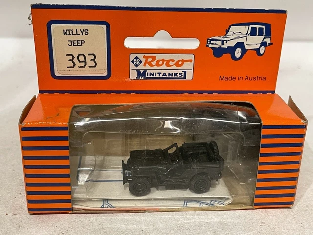 1:87 ROCO WILLYS jeep ref 393 MINITANKS H0 Plástic voiture miniature ...