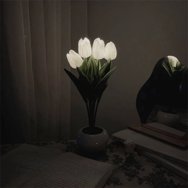 LED LIGHT LED Tulip Lamp Night Light Simulation Flower Lamp Bedroom ...