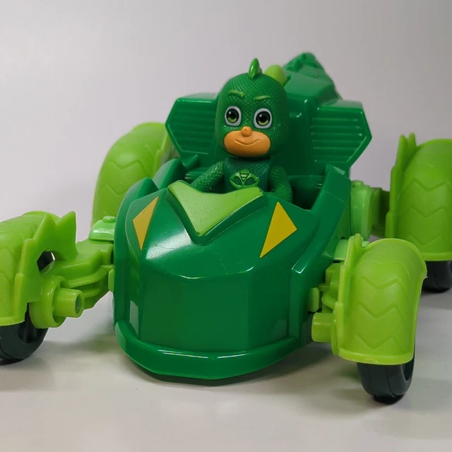PJ MASKS DELUXE Gecko véhicule jouet mobile transformant voiture verte ...