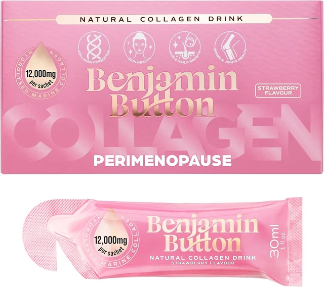PERIMENOPAUSE SUPPLEMENTS MARINE Liquid Collagen 12,000mg (14 Sachets ...