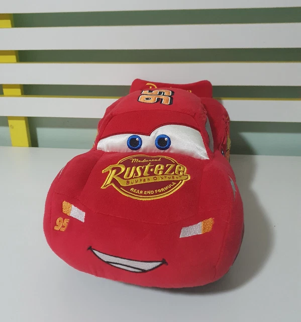 DISNEY STORE LIGHTNING Mcqueen Plush Toy Cars Textured Emboridered Version 32Cm $99.95 - PicClick AU