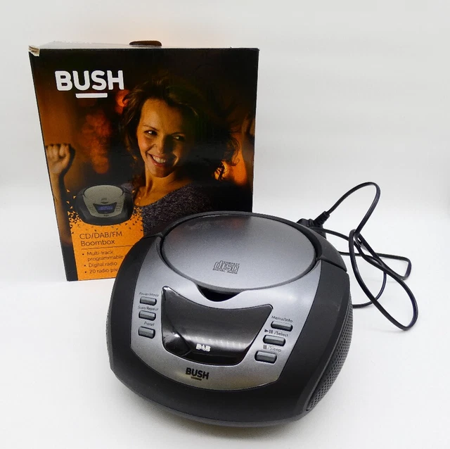 BUSH CD DAB FM Boombox Model CD-212DAB Black Grey UK Plug Boxed £13.50 ...