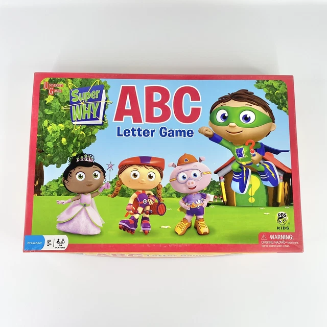 PBS KIDS SUPER Why ABC Letter Board Game Complete 2009 Ages 3+, 2-4 ...