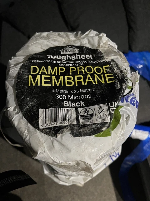 DAMP PROOF MEMBRANE Roll 300microns 4m x 25m £30.00 - PicClick UK