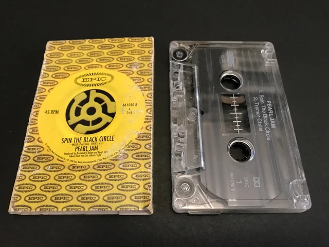 PEARL JAM SPIN The Black Circle Australian Cassingle Cassette Tape EUR ...