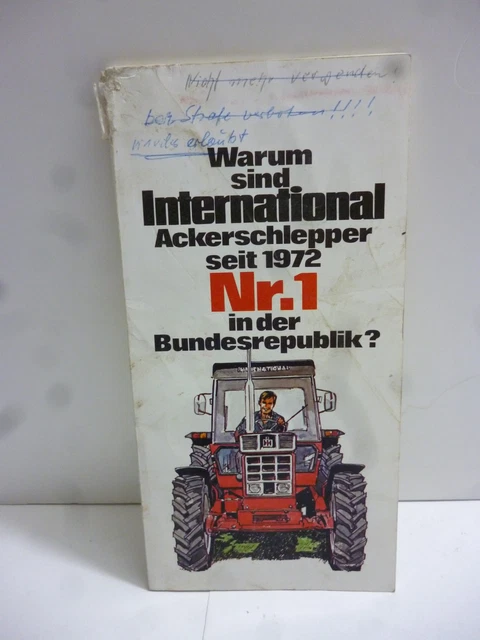 ORIGINAL SCHLEPPER BROSCHÜRE IHC International Ackerschlepper Nr. 1 77 ...