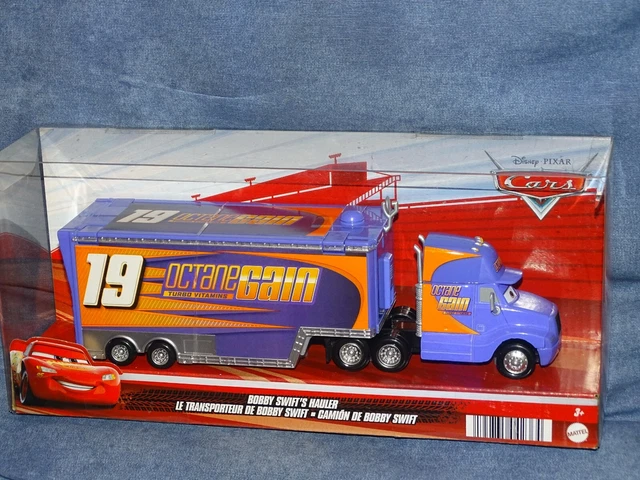 CAMION DISNEY PIXAR Cars 3 Hauler Bobby Swift Octane Gain n°19 course ...