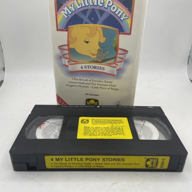 MY LITTLE PONY 4 Stories Vhs Tape Vintage 1988 Rare Hasbro Free Post ...