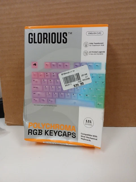 GLORIOUS POLYCHROMA RGB English (US) Keycaps 128 Count *READ* $12.62 ...
