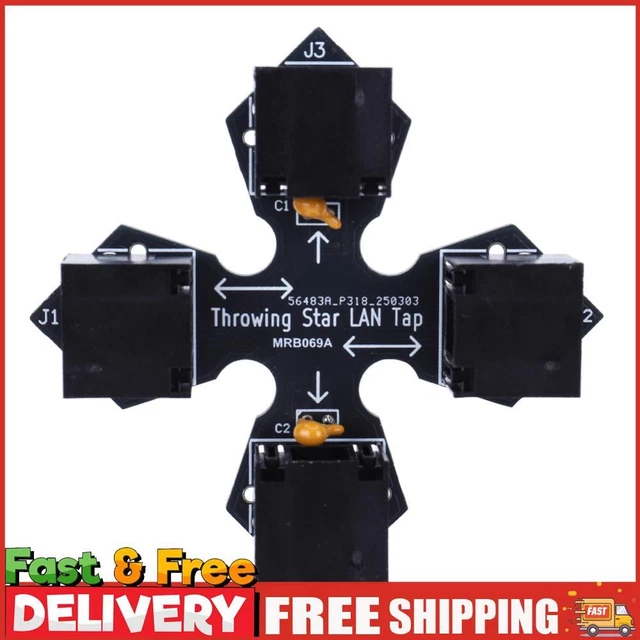 THROWING STAR LAN Tap RJ45 Connector Passive Ethernet Tap for Security ...