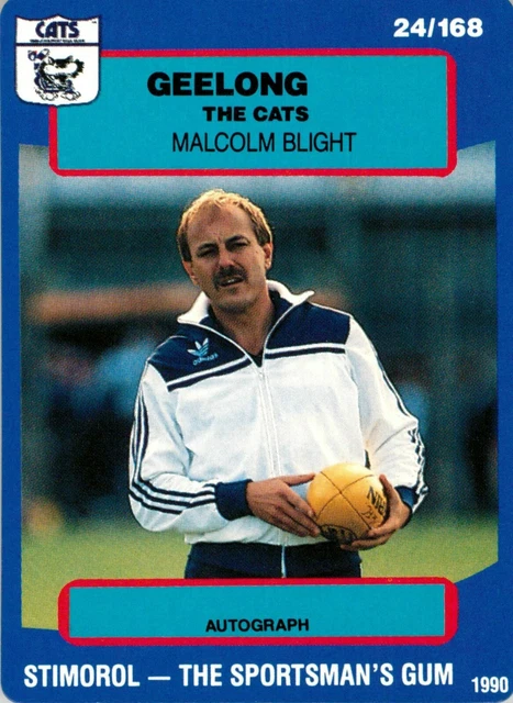 1990 GEELONG CATS AFL Card MALCOLM BLIGHT Scanlens EUR 6,78 - PicClick FR
