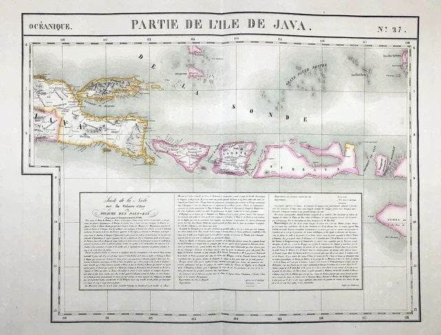 JAVA ISLAND INDONESIA Nusa Tengarra Asia Asia Map Vandermaelen 1827 £ ...