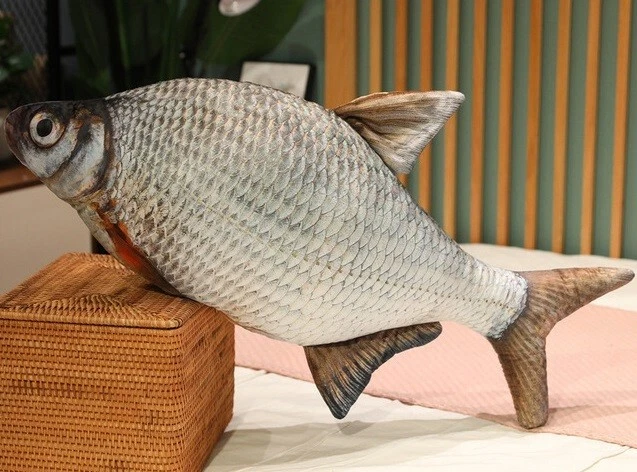 OLIVE BARB CARP Fish 12 Inch Pillow Stuffed Animal Plush Toys Doll Kids ...