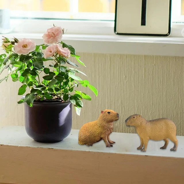 NEW SIMULATION MINI Cute Wild Animals Model Capybara Model, Figure ...