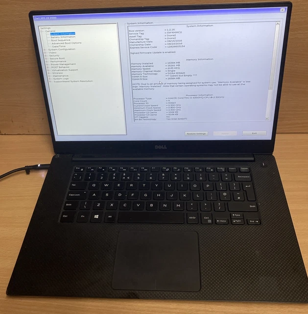 DELL XPS 15 9550 I5-6300 2.30GHz 16GB 500GB HDD Windows 11 Home £68.30 ...