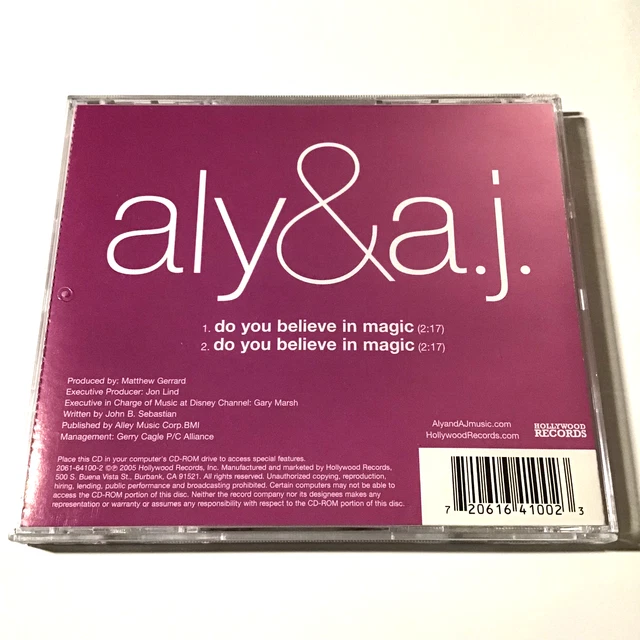 ALY & A.J. - Do You Believe In Magic CD Single 2005 Disney $4.47 ...