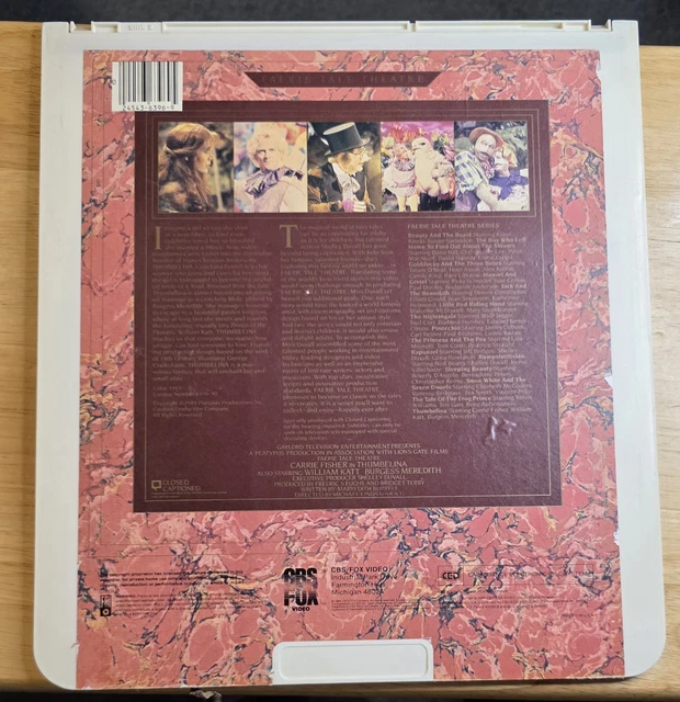 THUMBELINA (CED) FAERIE Tale Theatre – CBS/Fox – Untested Vintage Video ...