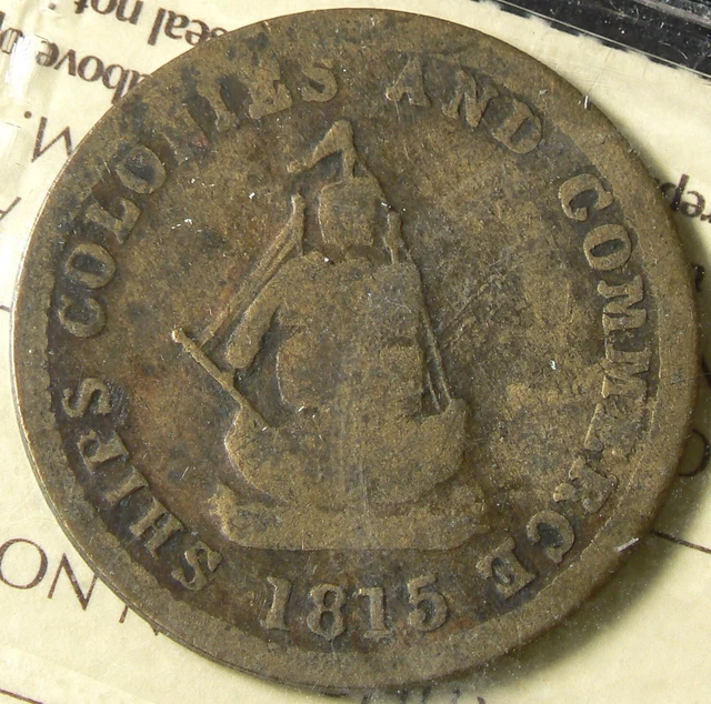 PE-9A PEI 1815 ICCS VF20 Half Penny Token Colonies Commerce #24469 £97. ...
