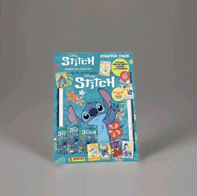 DISNEY STITCH TRADING Card Collection Starter Pack Includes Album + 3 ...