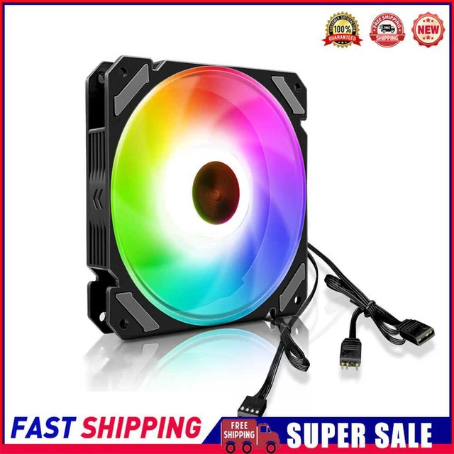 COOLMOON CPU COOLER ARGB 120mm 4 Pin Radiator Quiet PC Computer Case ...