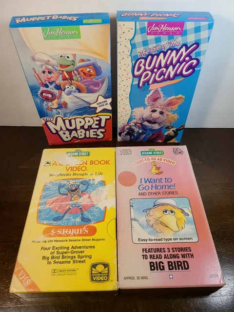 SESAME STREET JIM Henson VHS Lot Muppets, Bunny Picnic, Big Bird ...